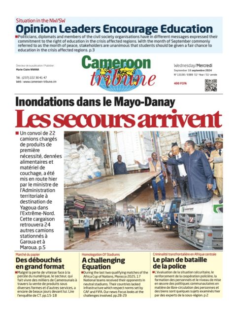 Actualités au cameroun,infos et news | Cameroon-Tribune